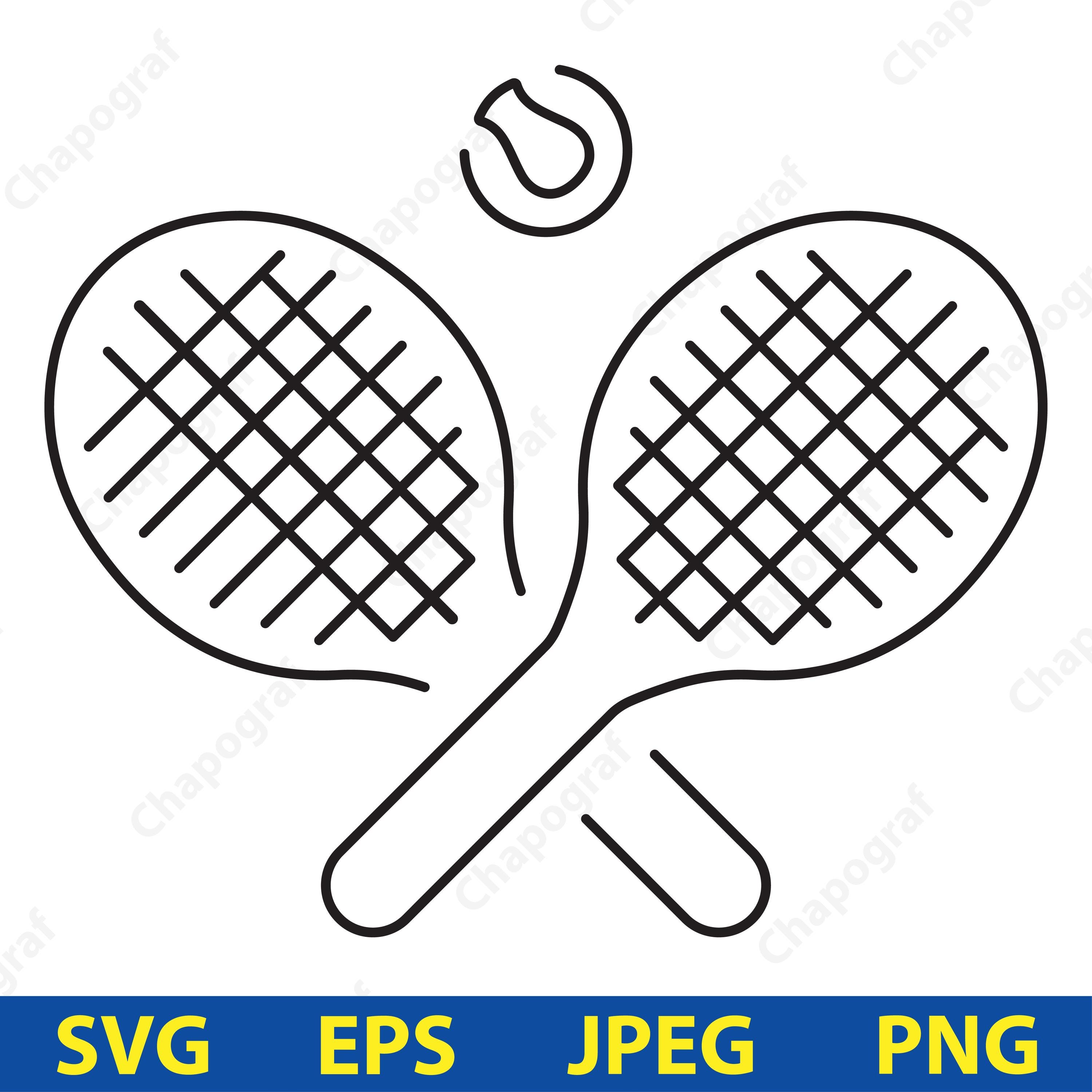 Tennis Vector Clipart Set – 4 Sport Illustrations Svg Eps Jpeg Png for ...