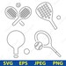 Tennis Vector Clipart Set – 4 Sport Illustrations Svg Eps Jpeg Png for ...