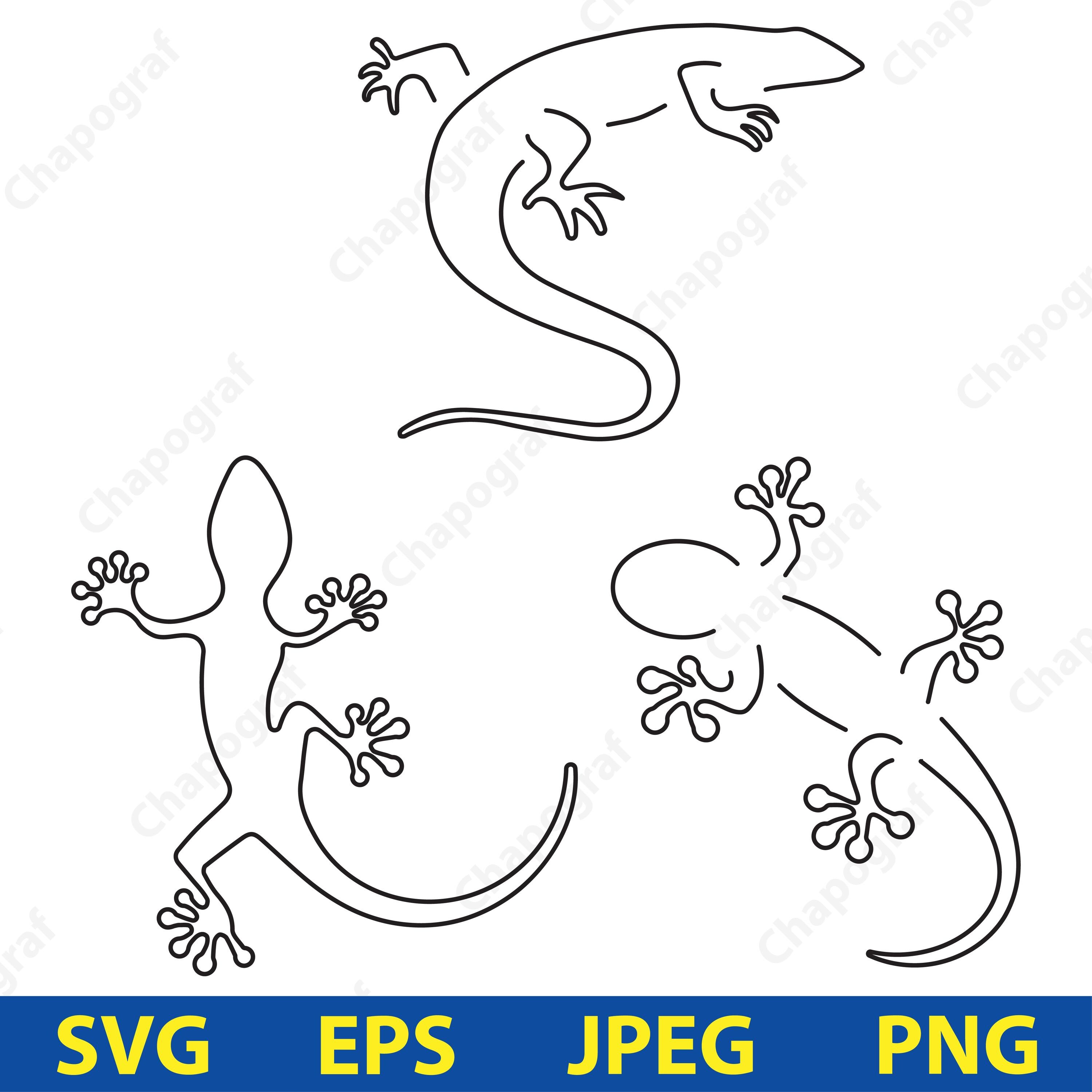 Lizard Svg File, Gecko Cricut, Reptile Png, Salamander Cut Files ...