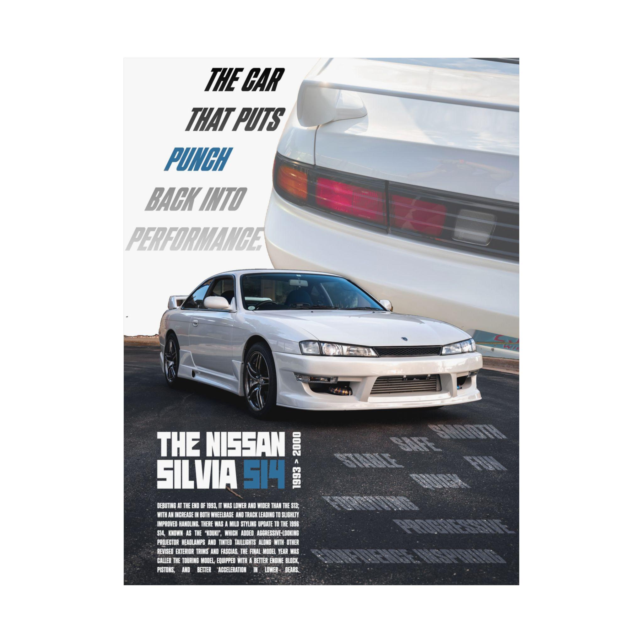 Nissan Silvia S14 Poster | JDM Poster | Car Poster | Art Poster | Car ...