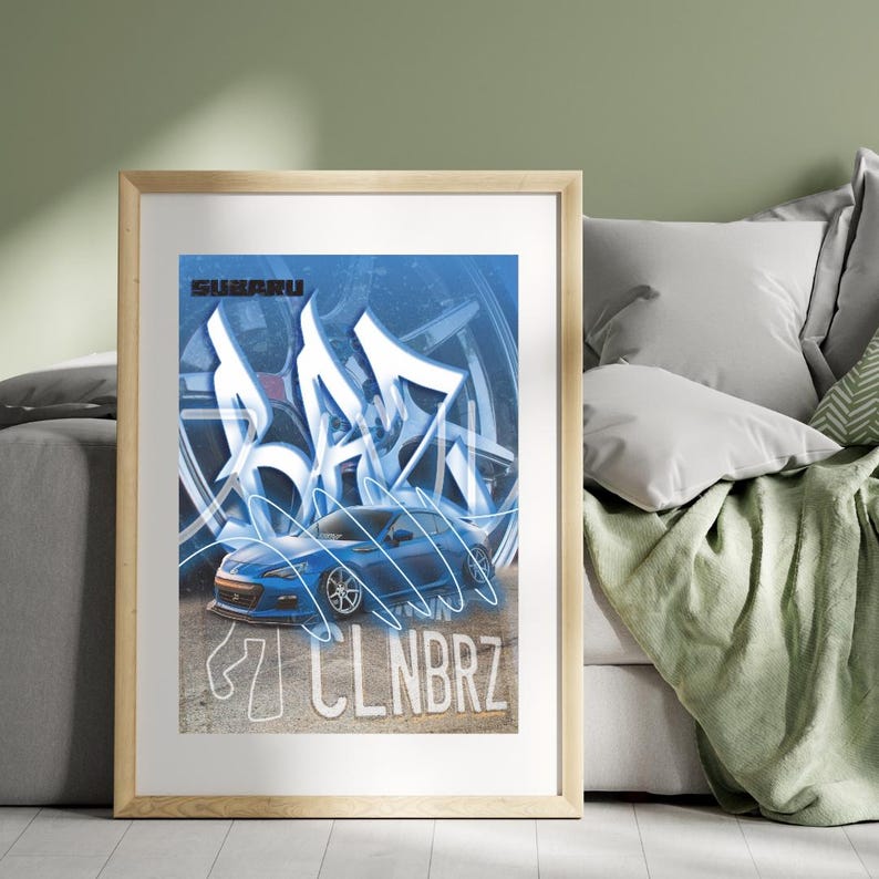 Subaru BRZ Poster | JDM Poster | Car Poster | Art Poster | Car Print ...
