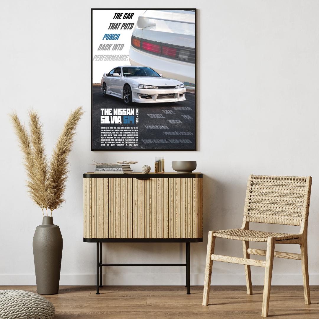 Nissan Silvia S14 Poster | JDM Poster | Car Poster | Art Poster | Car ...