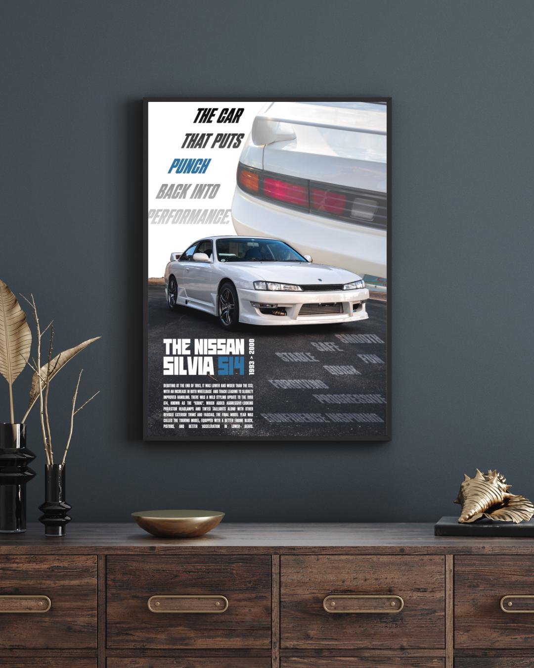 Nissan Silvia S14 Poster | JDM Poster | Car Poster | Art Poster | Car ...