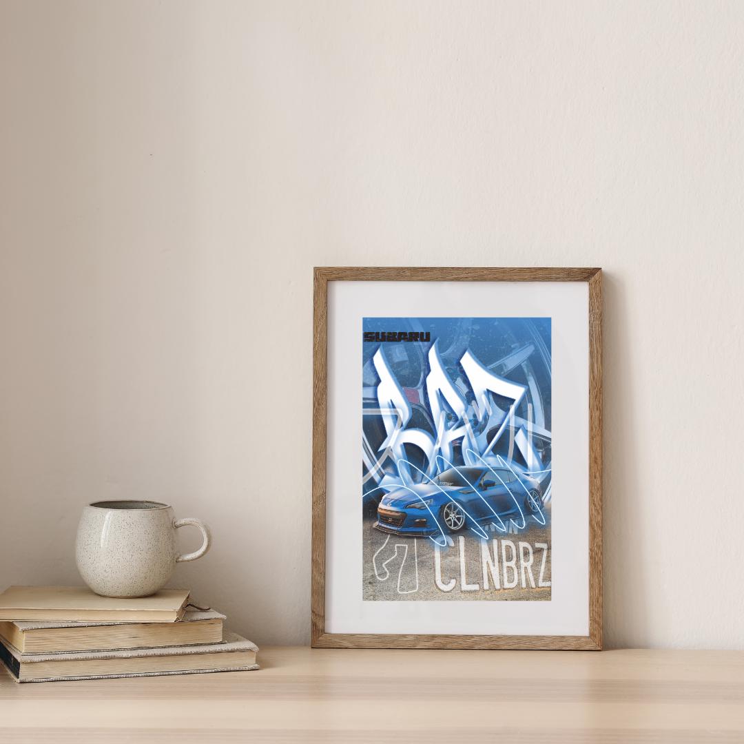 Subaru BRZ Poster | JDM Poster | Car Poster | Art Poster | Car Print ...