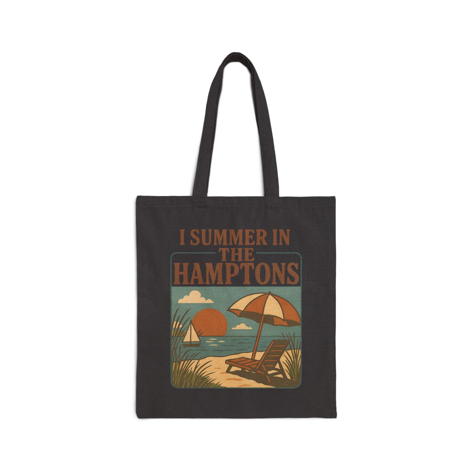 Hamptons Canvas Tote Bag | Luxury Beach Gift | I Summer in the Hamptons ...