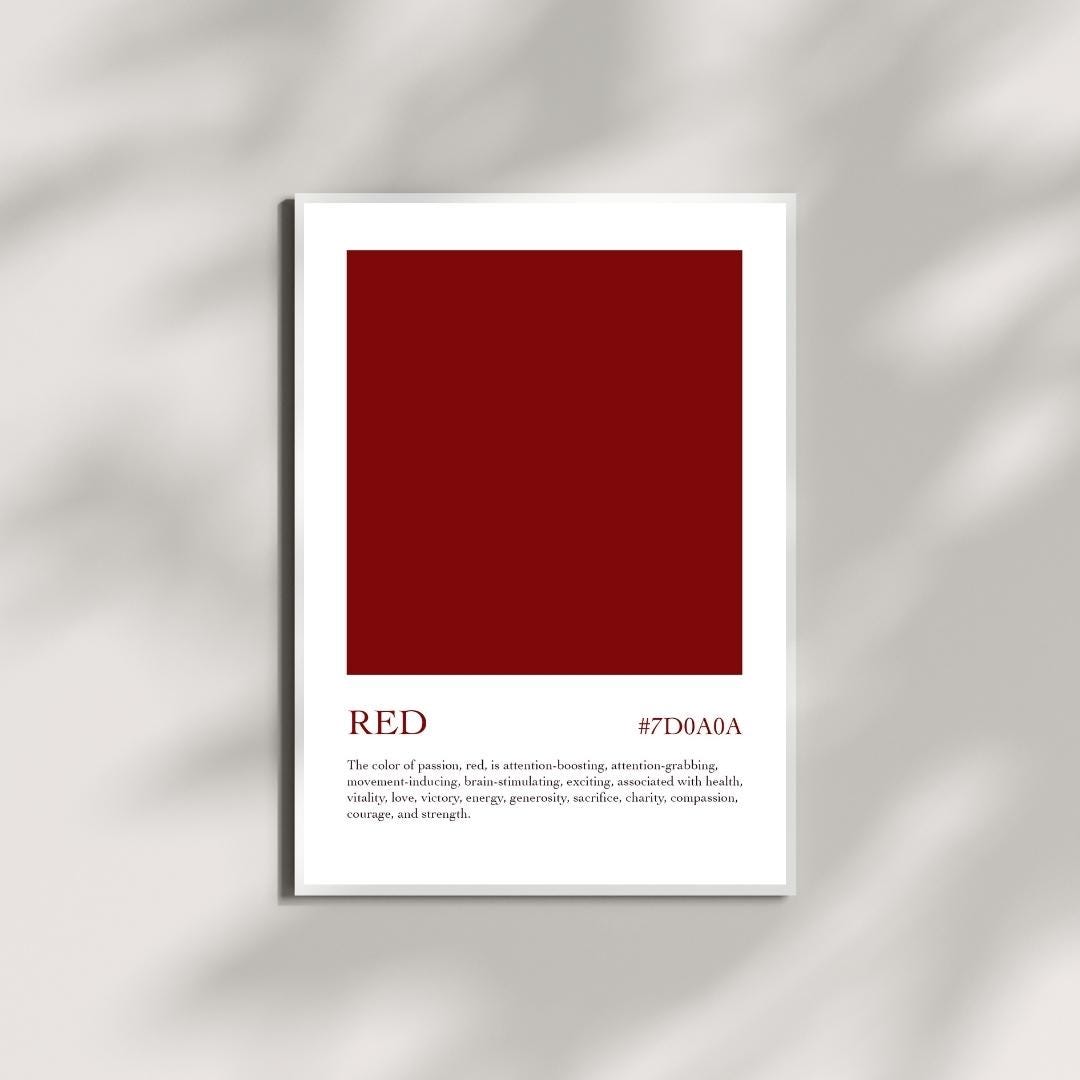 Bring the Power of Red to Your Walls! Aesthetic & Informative Poster ...