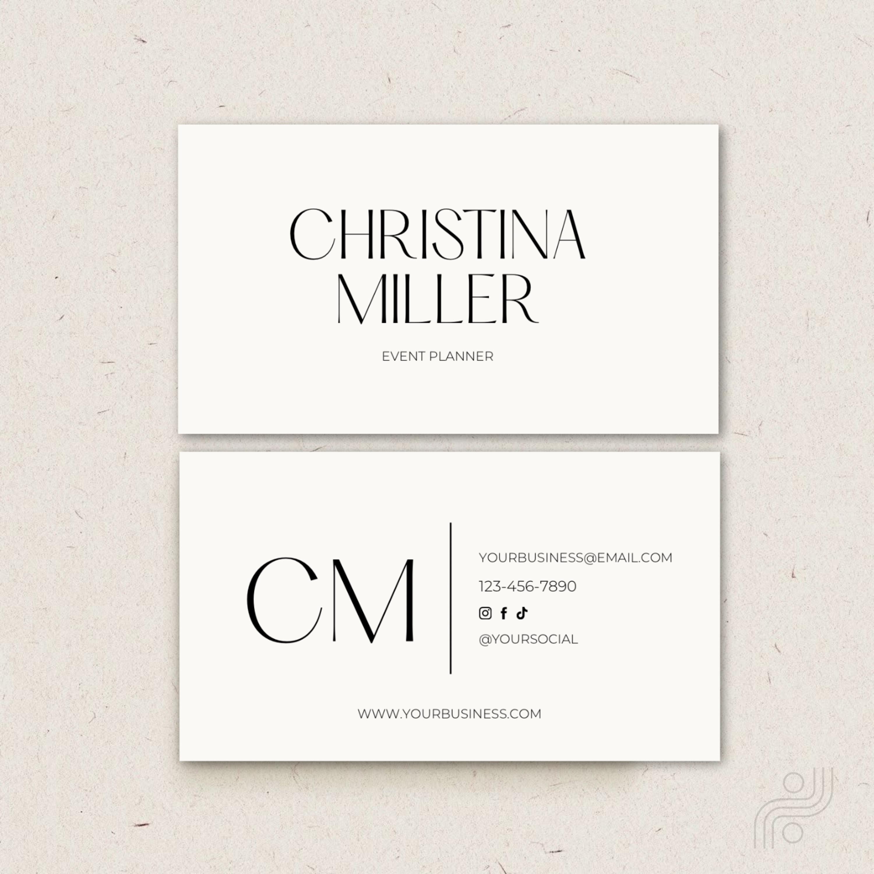 CANVA Business Card Design Template | Minimal Business Card | Modern ...