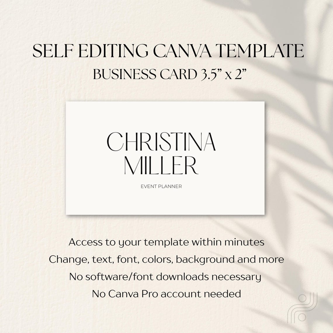 CANVA Business Card Design Template | Minimal Business Card | Modern ...