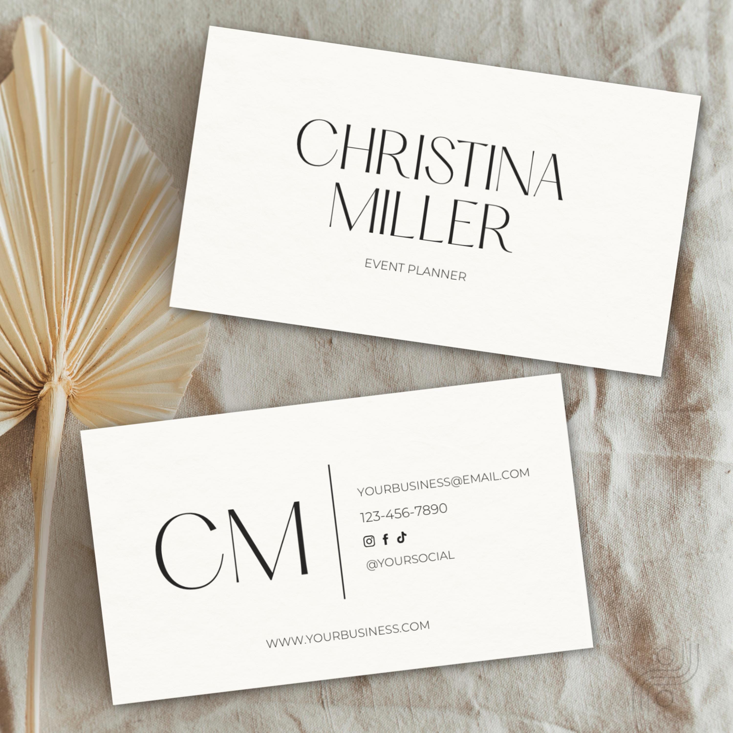 CANVA Business Card Design Template | Minimal Business Card | Modern ...