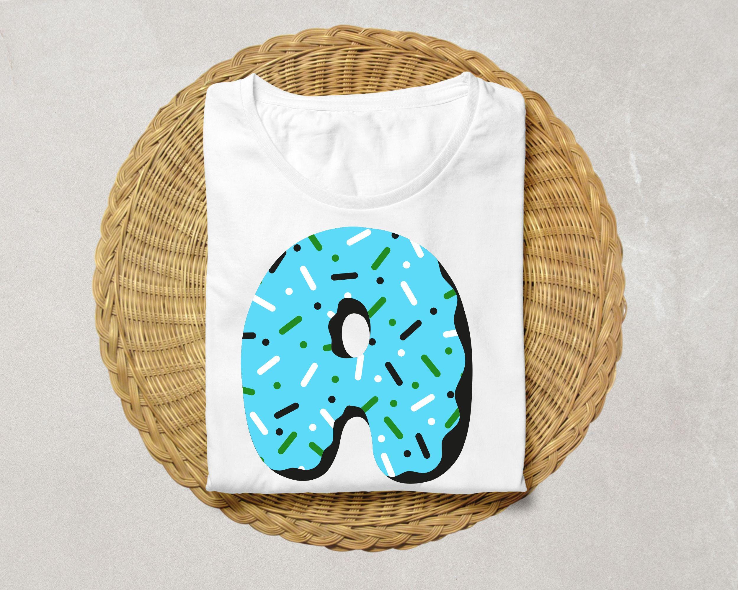 Blue Alphabet Donut Svg, Dxf, Eps, Png, Jpg, Blue Letters Donut ...