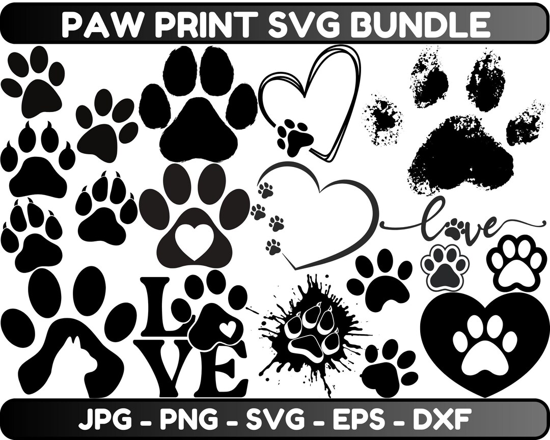 Paw Print Svg, Dog Paw SVG, Dog Svg, Paw Svg, Animal Paw Svg, Cat Paw ...