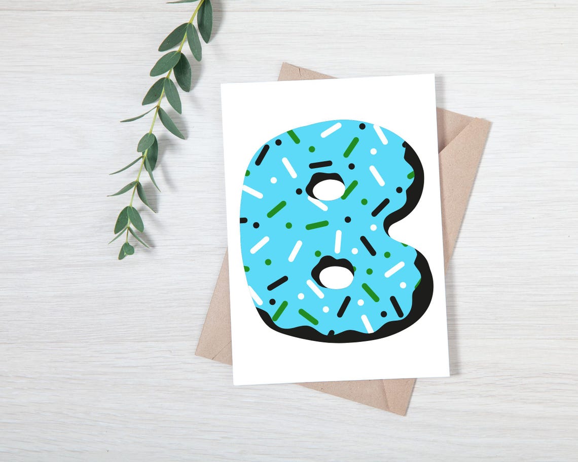 Blue Alphabet Donut Svg, Dxf, Eps, Png, Jpg, Blue Letters Donut ...