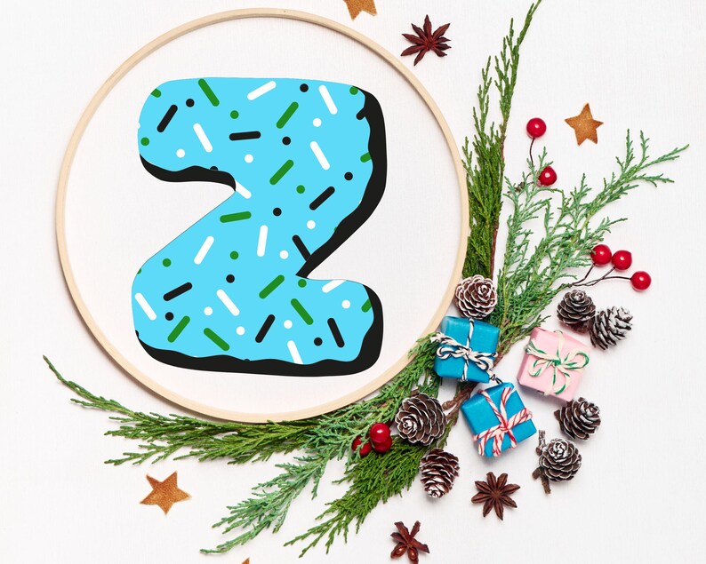 Blue Alphabet Donut Svg, Dxf, Eps, Png, Jpg, Blue Letters Donut ...