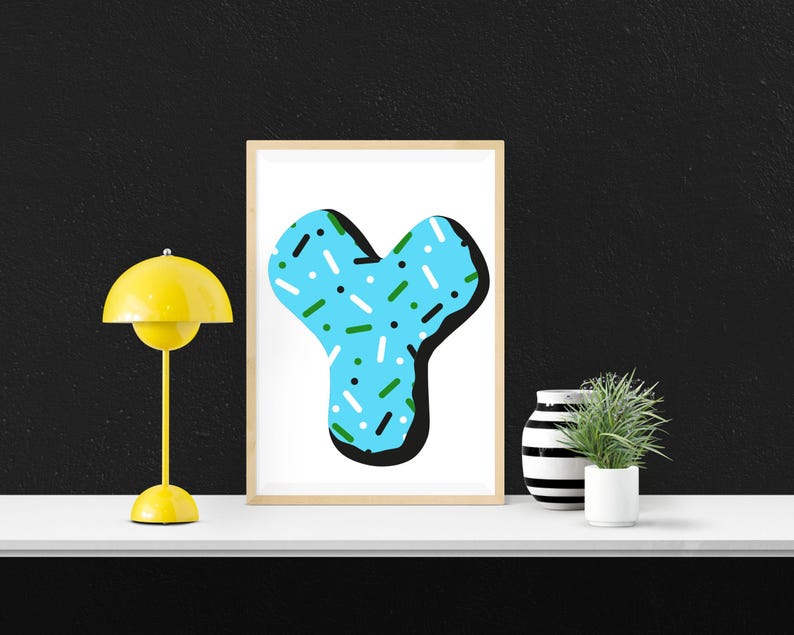 Blue Alphabet Donut Svg, Dxf, Eps, Png, Jpg, Blue Letters Donut ...