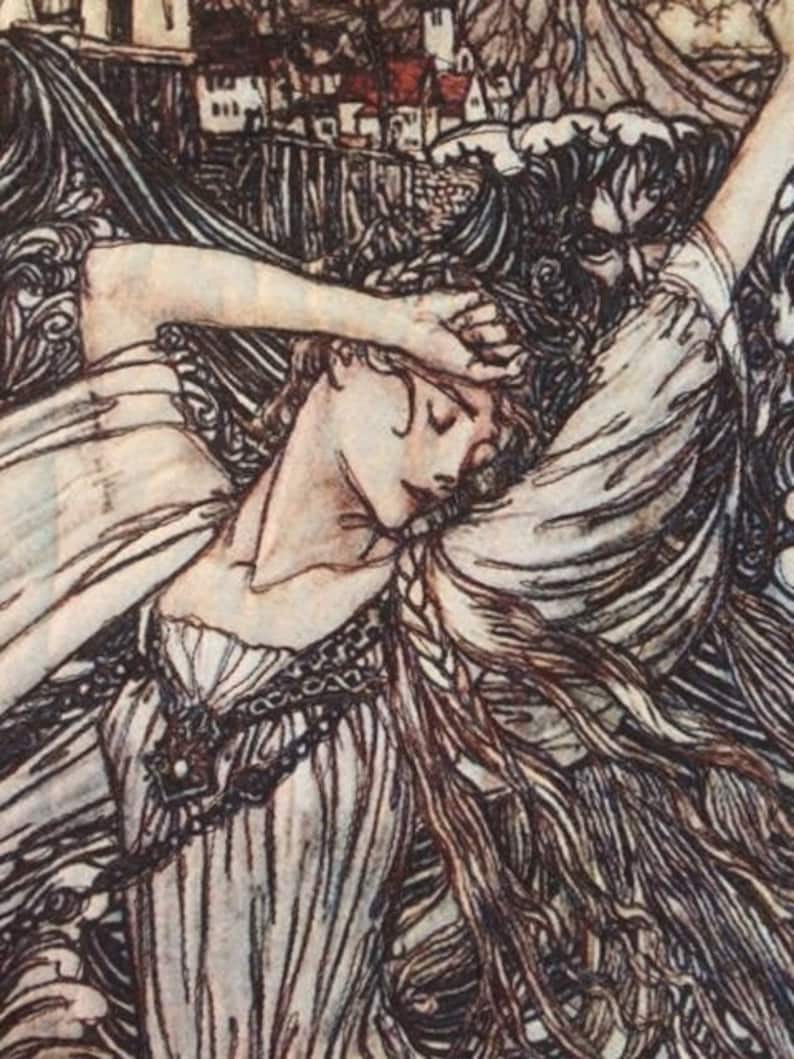 Arthur Rackham Mermaid Water Sea Nymph Undine Wall Hanging | Etsy