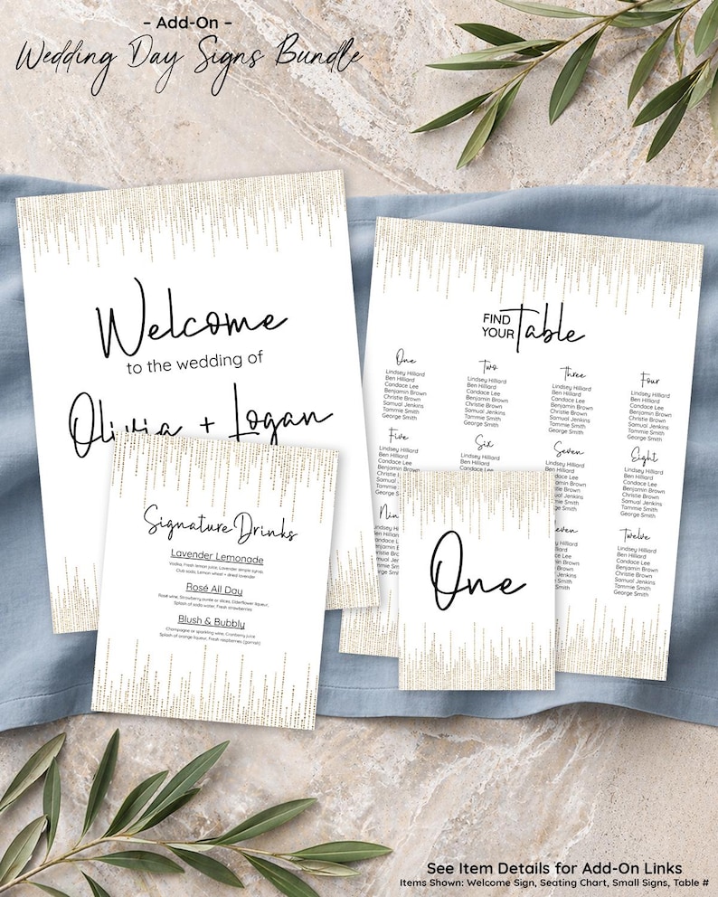 Editable Wedding Program Template, Gold Confetti Ceremony Program ...