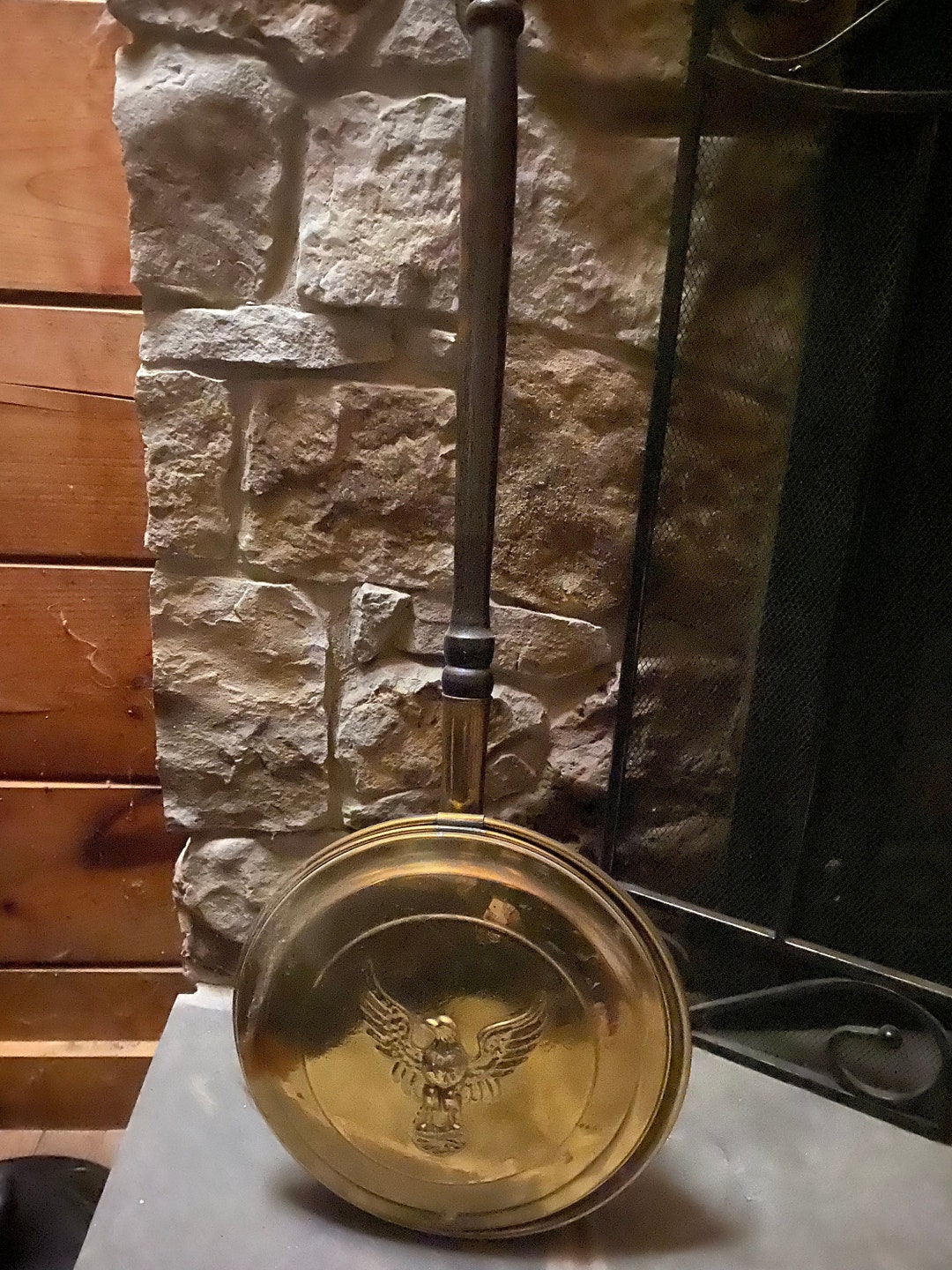 Vintage Brass Bed Warmer Popcorn Popper With Walnut Handle - Etsy