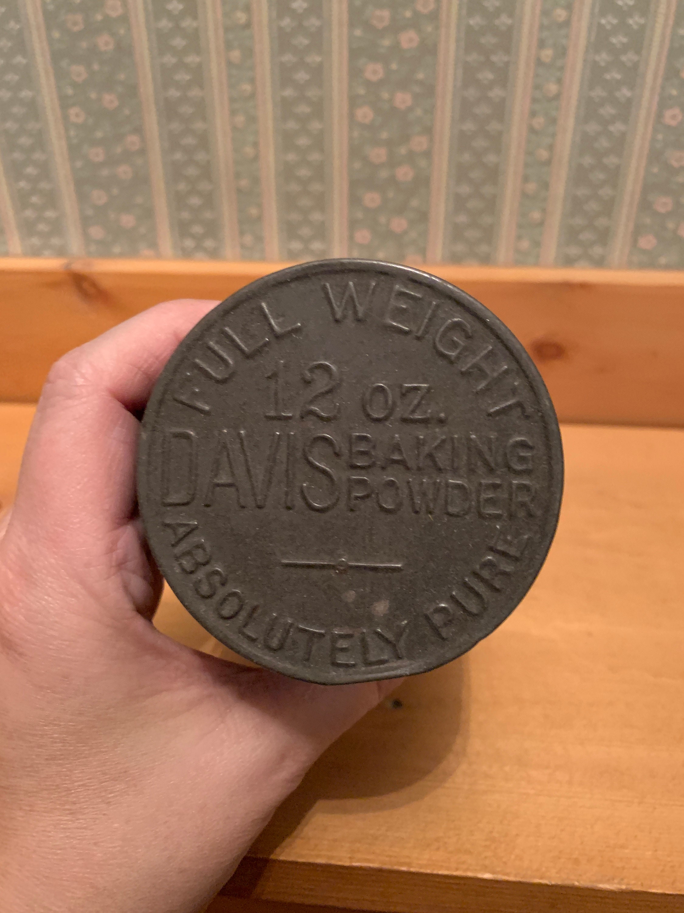 Vintage Antique Davis Baking Powder Bottle Metal Canister With Top - Etsy