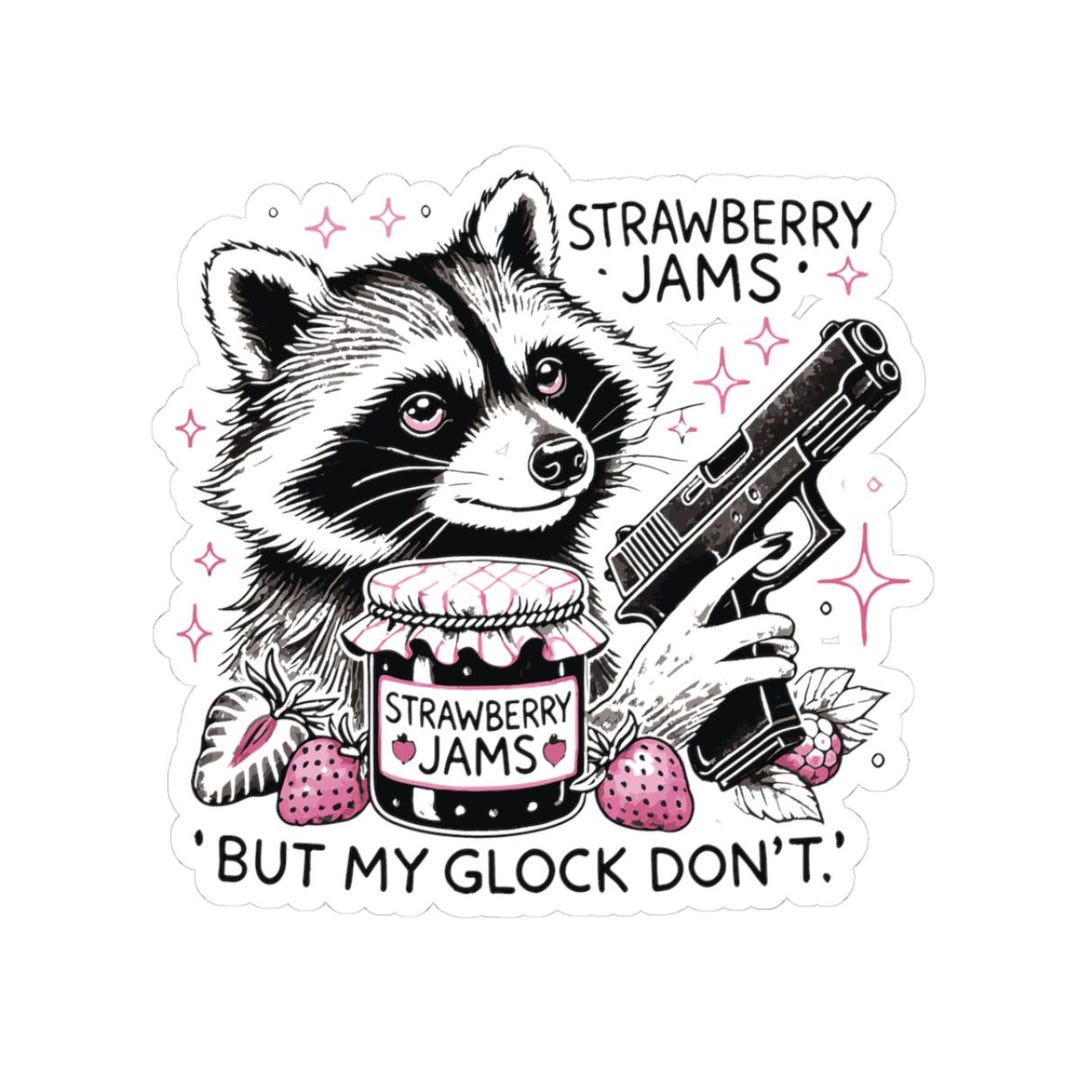 Strawberry Jams Glock Sticker, Vinyl Decal, Laptop Sticker, Water ...