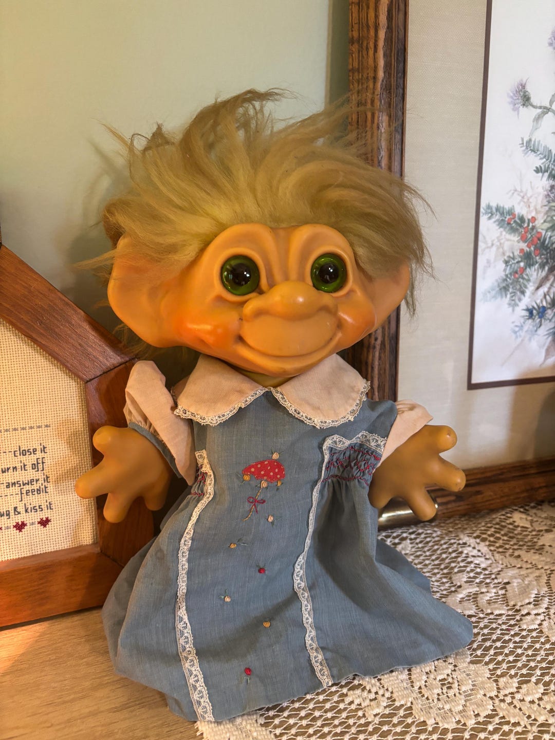 DAM THINGS Troll Doll 1964 Iggy Normus 11" Glass Eyes/ Rare Giant Troll ...