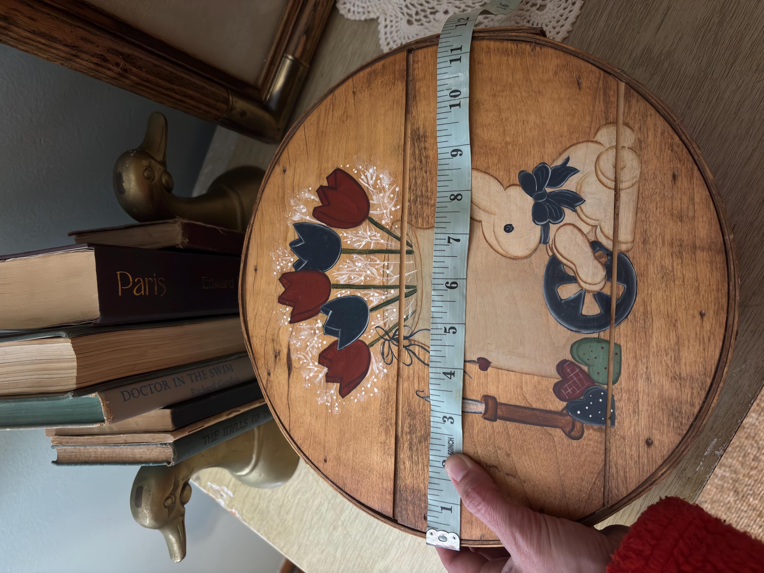 Vintage Painted Cheese Box | Shaker Style Folk Art Box | Primitive ...