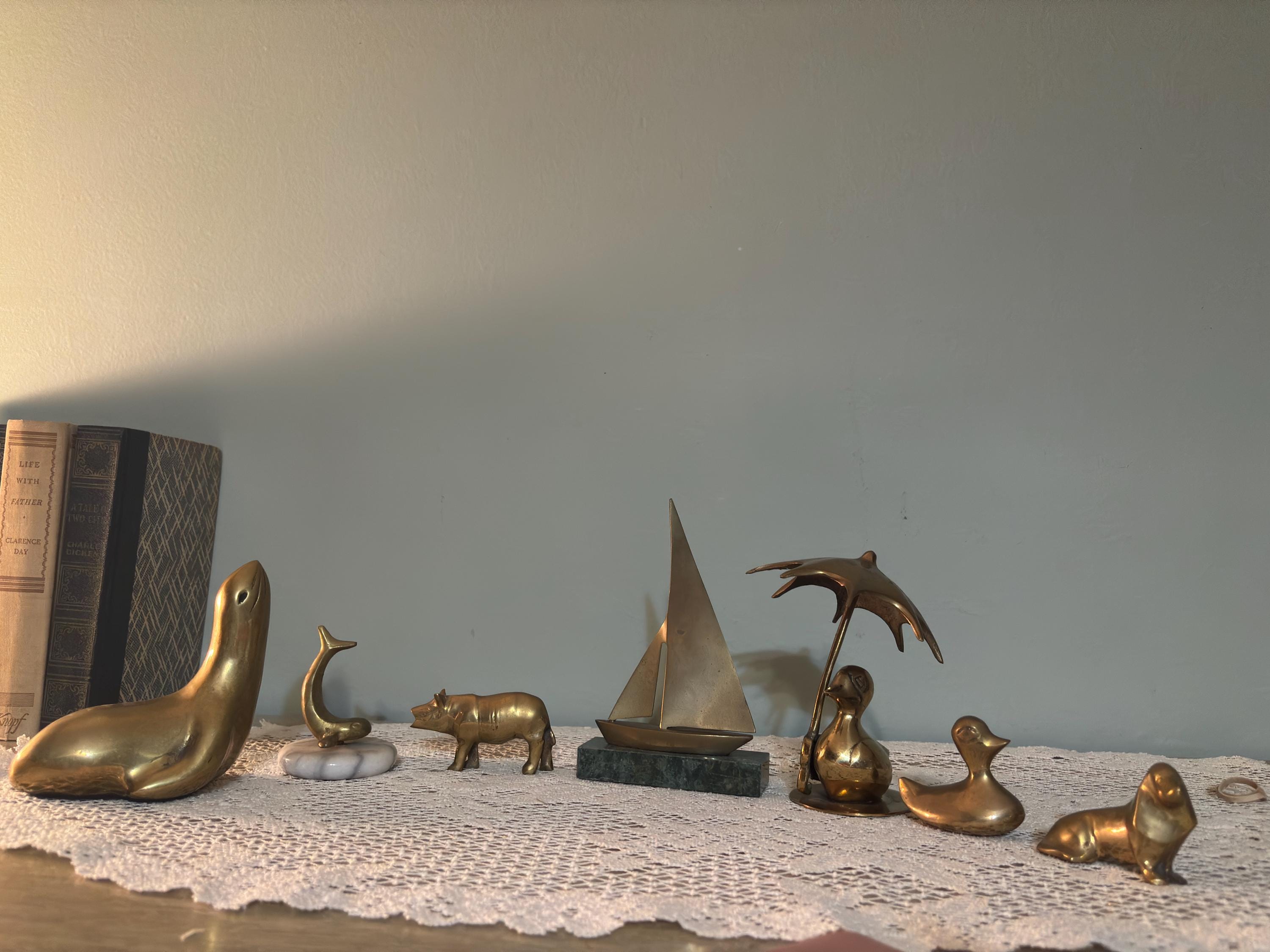 Vintage Solid Brass Animal/figurines – Unique Solid Brass Decor ...