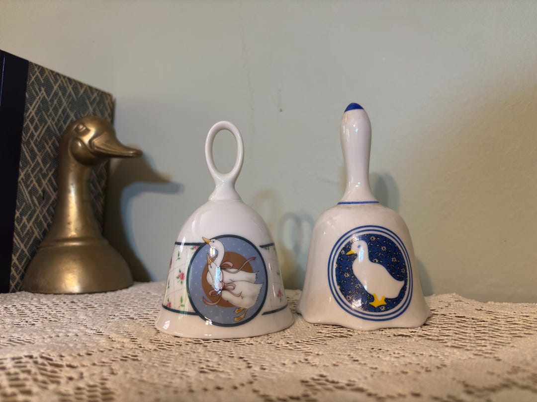 Vintage Porcelain Goose & Duck Bells – Choose Single or Set / Goose ...