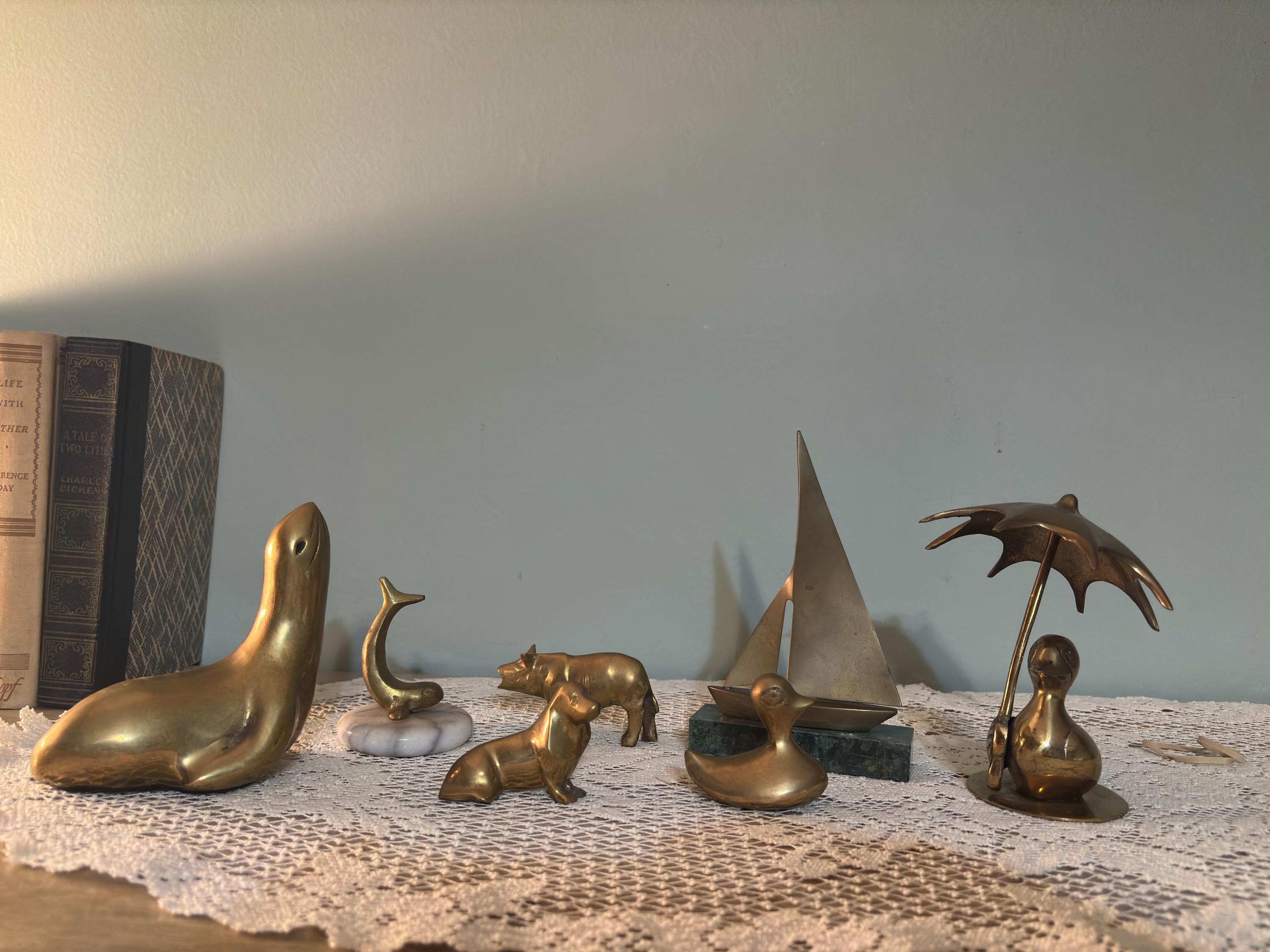 Vintage Solid Brass Animal/figurines – Unique Solid Brass Decor ...