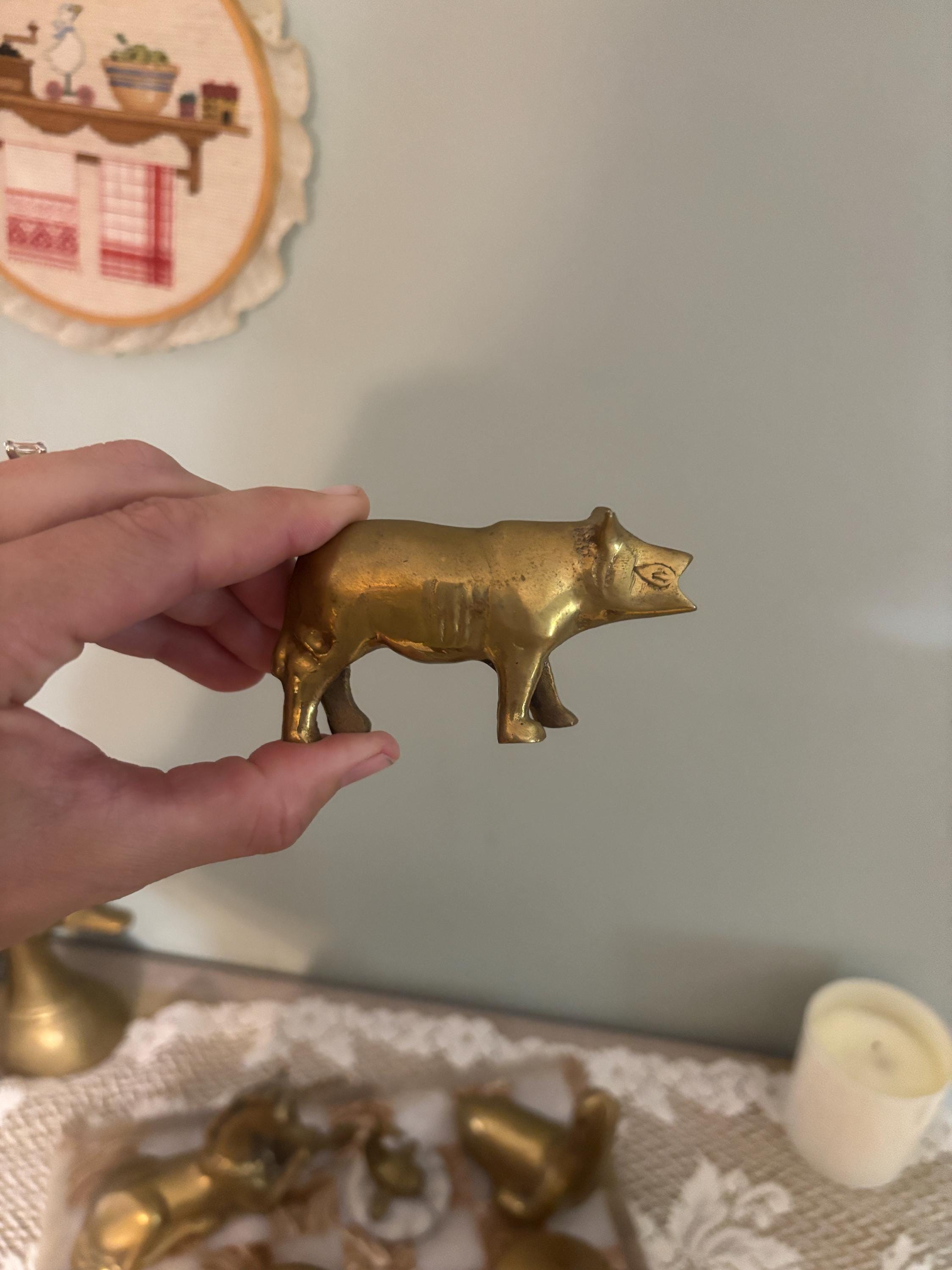 Vintage Solid Brass Animal/figurines – Unique Solid Brass Decor ...