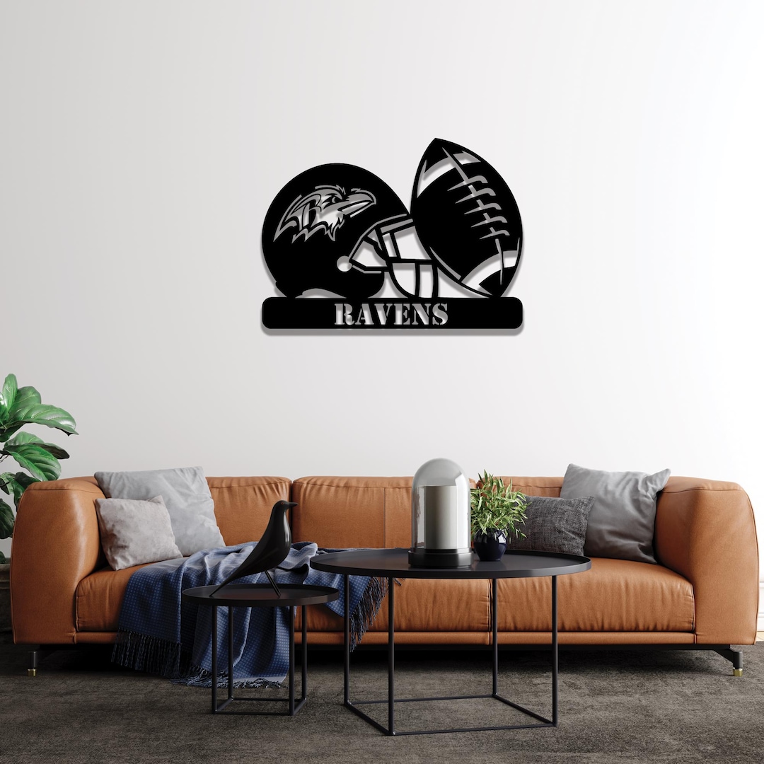Baltimore Ravens Metal NFL Helmet Wall Decor – Sports Fan Gift, Man ...