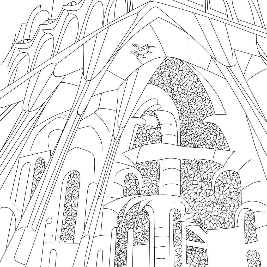Gaudí Mosaic Coloring Book | Barcelona Architecture Art (PDF Download ...