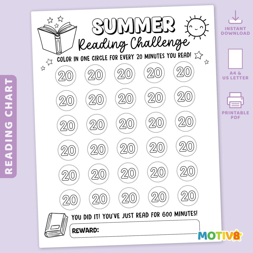Summer Reading Tracker for Kids | Printable Summer Reading Log Chart ...