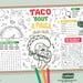 Taco Bout Party Coloring Page | Printable Mexican Fiesta Placemat ...