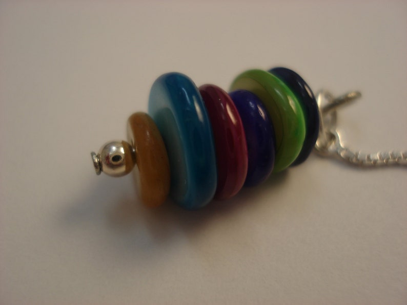 Multicolor Discs on Sterling Threader Earrings or Necklace-Ear | Etsy