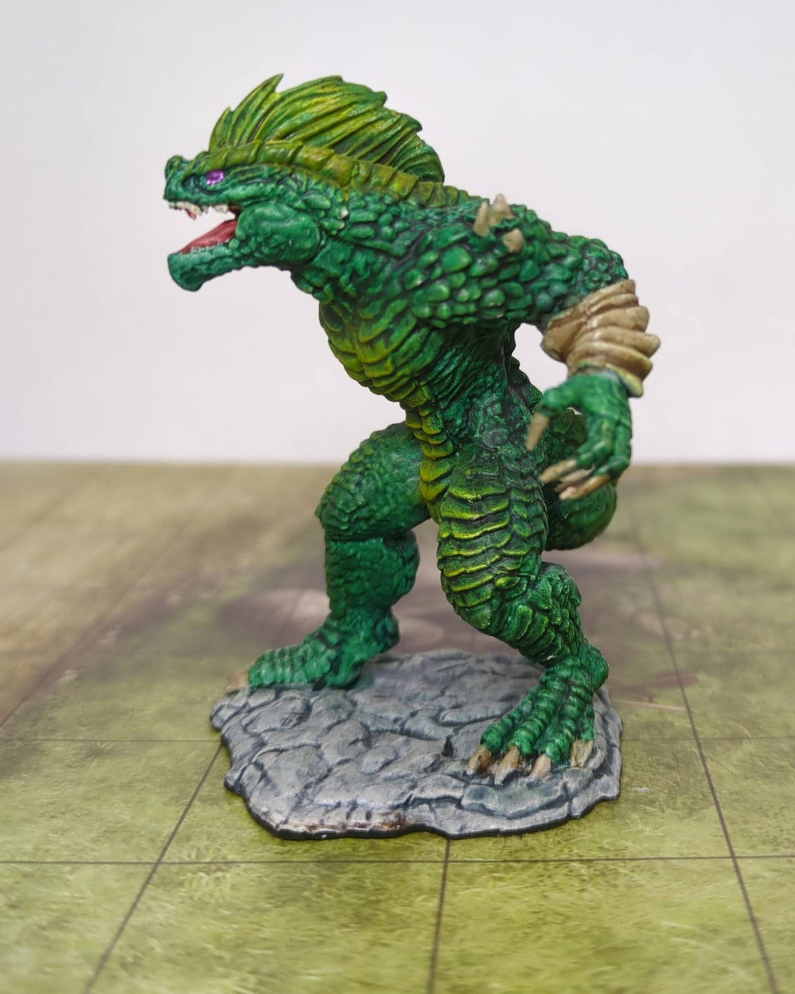 Painted Lizardfolk Render Miniature – D&D / Pathfinder / Fantasy Ttrpgs ...