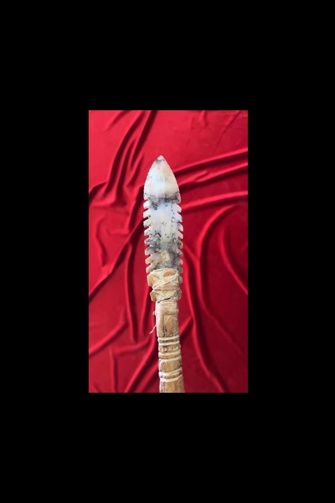 Stone Spear With Dendrite Opal, Handcrafted Prehistoric Hunting ...