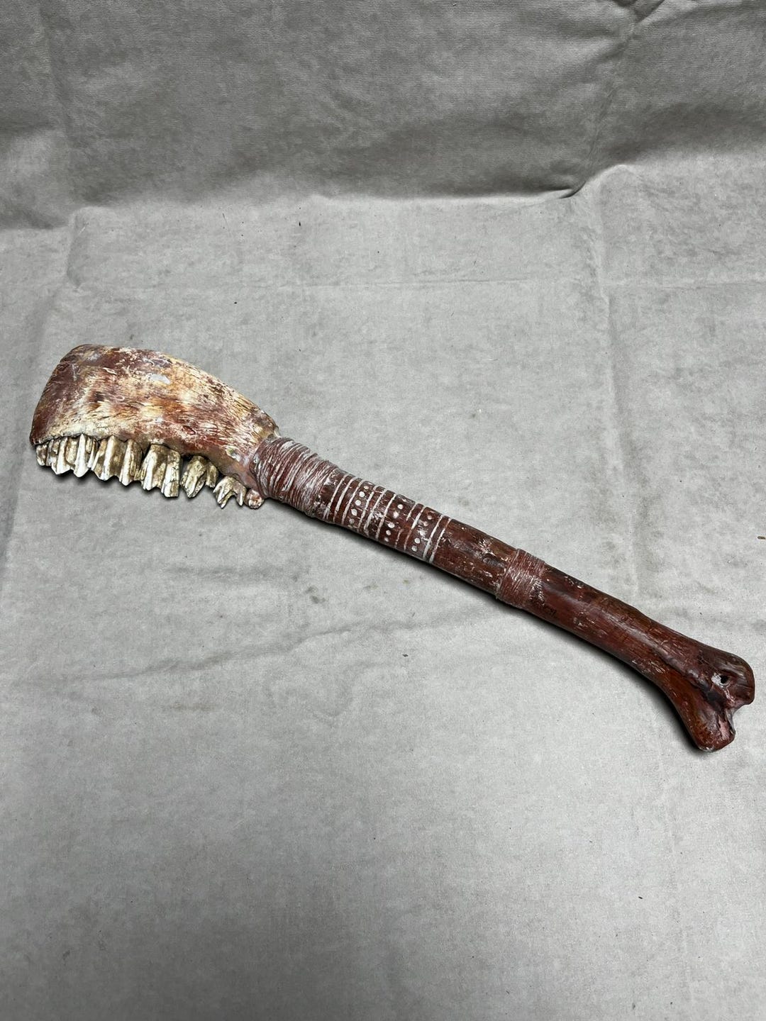 Custom Hammer With Jawbone Handle Realistic 1:1 Scale Replica Neolithic ...