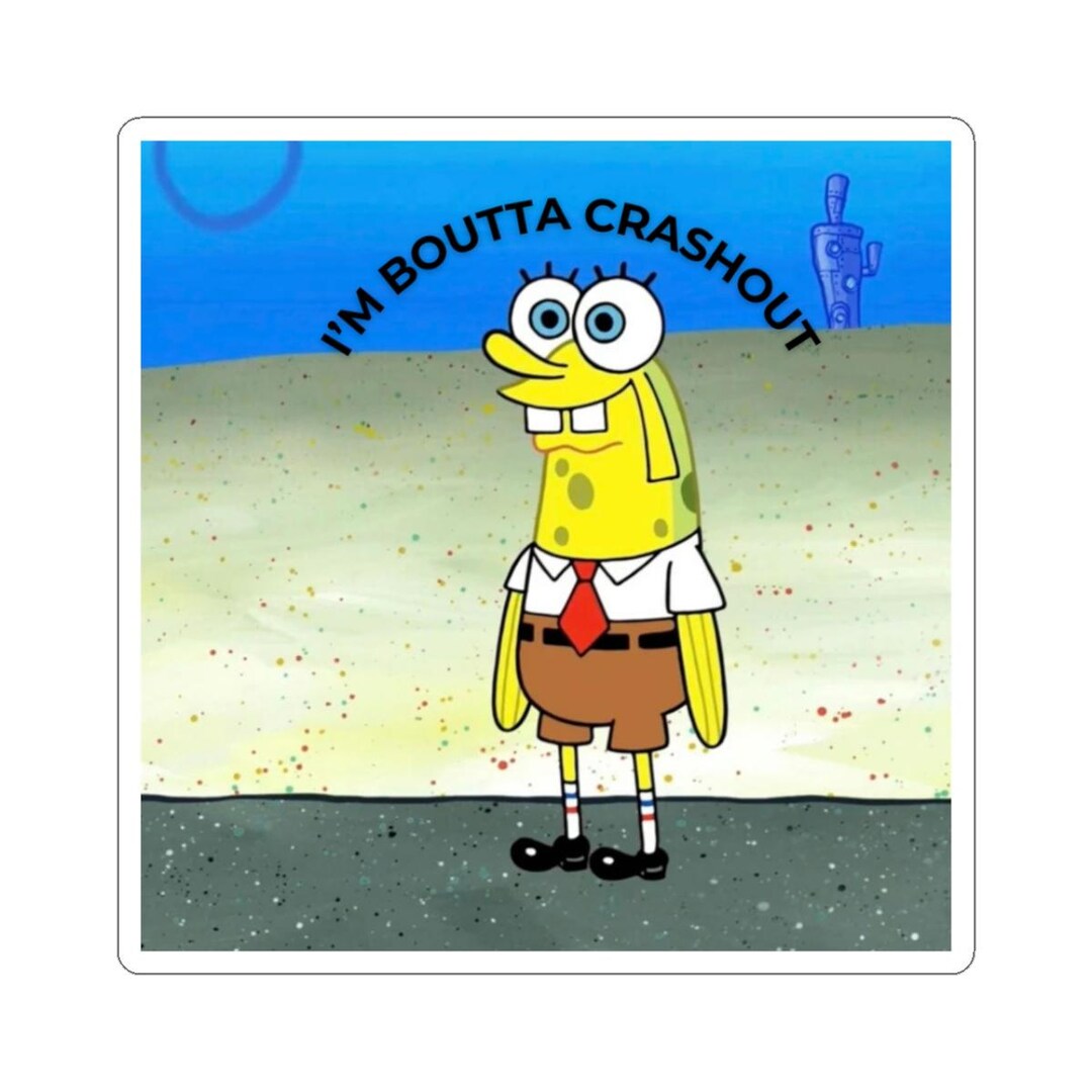 Crash Out Spongebob Stickers for Laptops, Water Bottles, Gift for Kids ...