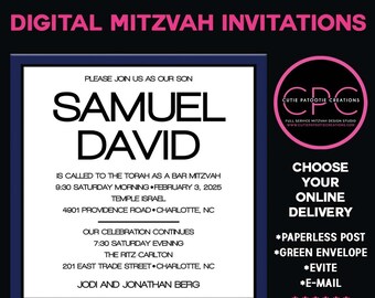 Digital Mitzvah Invitation - Etsy