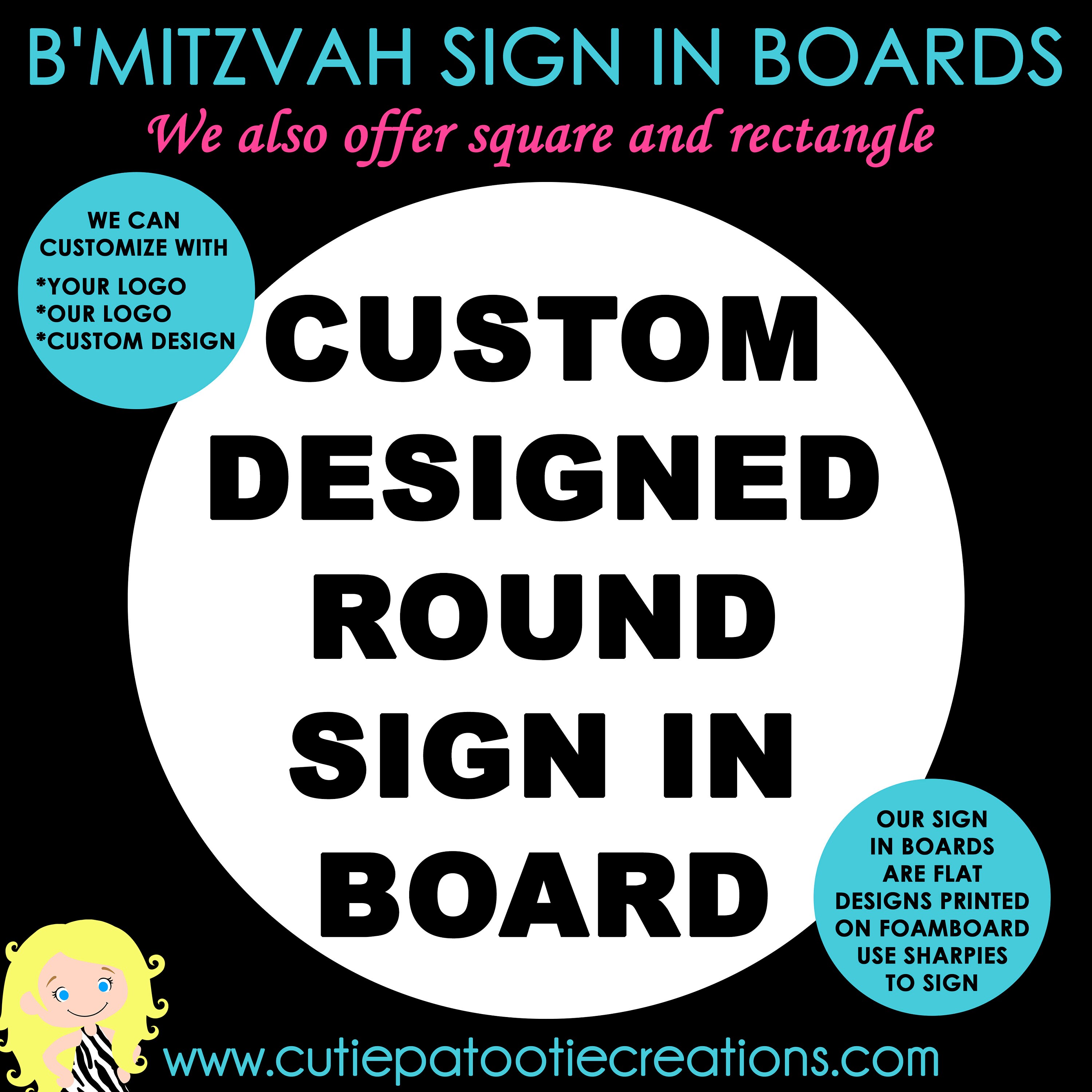 Bar Mitzvah Sign In Boards