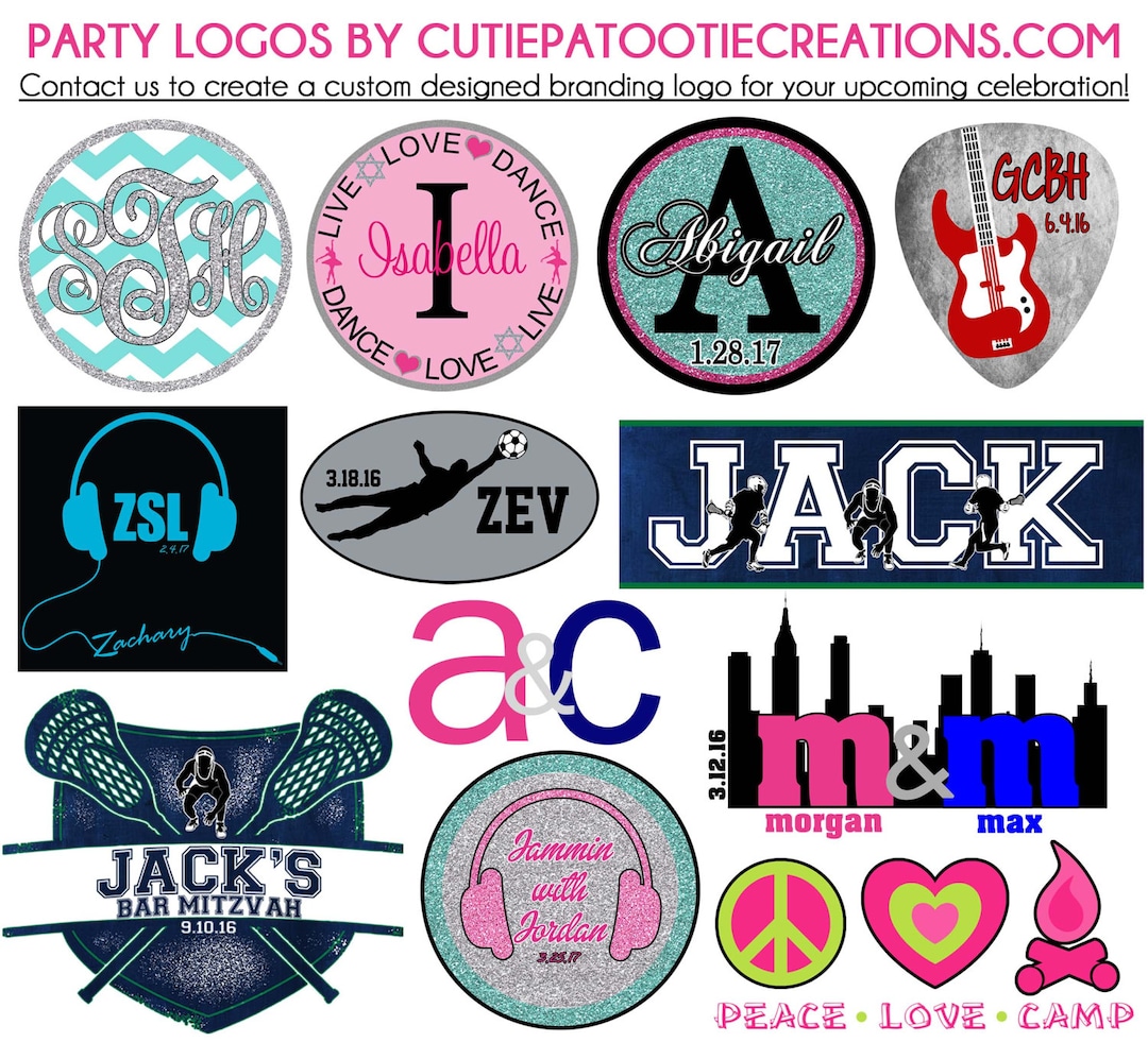 Bat Mitzvah Logo, Bar Mitzvah Logo, Bnai Mitzvah Logo, Wedding Logo ...