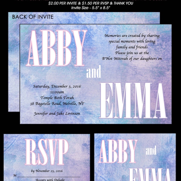 B'nai Mitzvah Invitations - Etsy