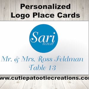 Personalized Place Cards With Logo | Choose Your Font and Colors ...