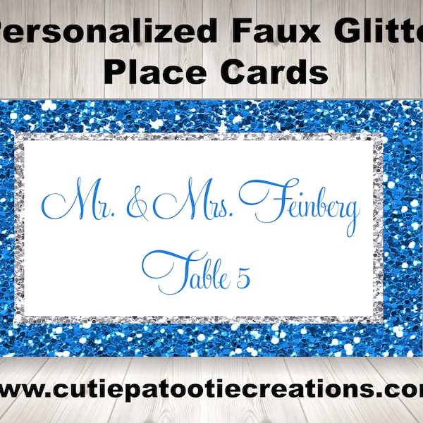 Glitter Place Card - Etsy