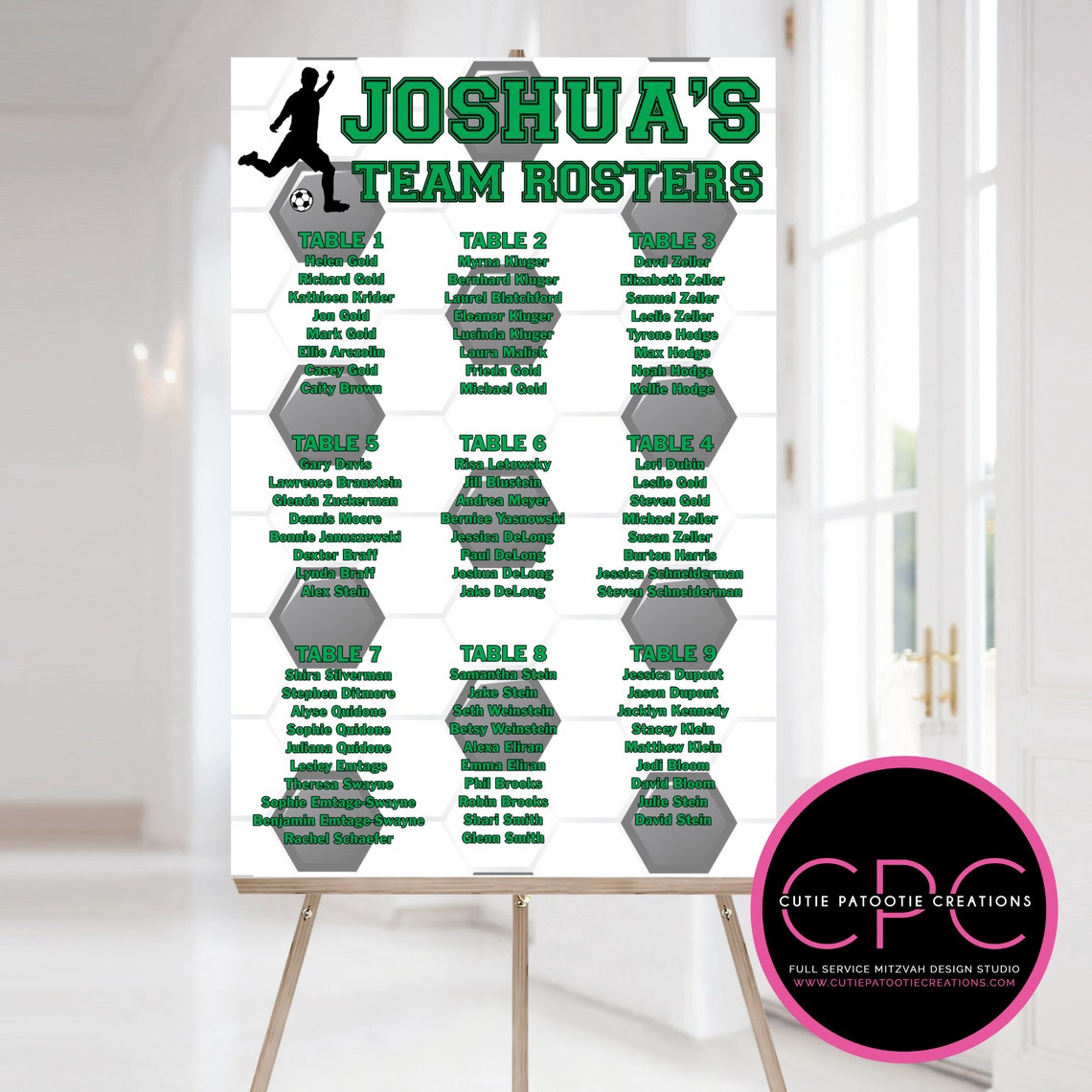 Basketball Sports Team Roster Table Seating Chart for Bar and - Etsy