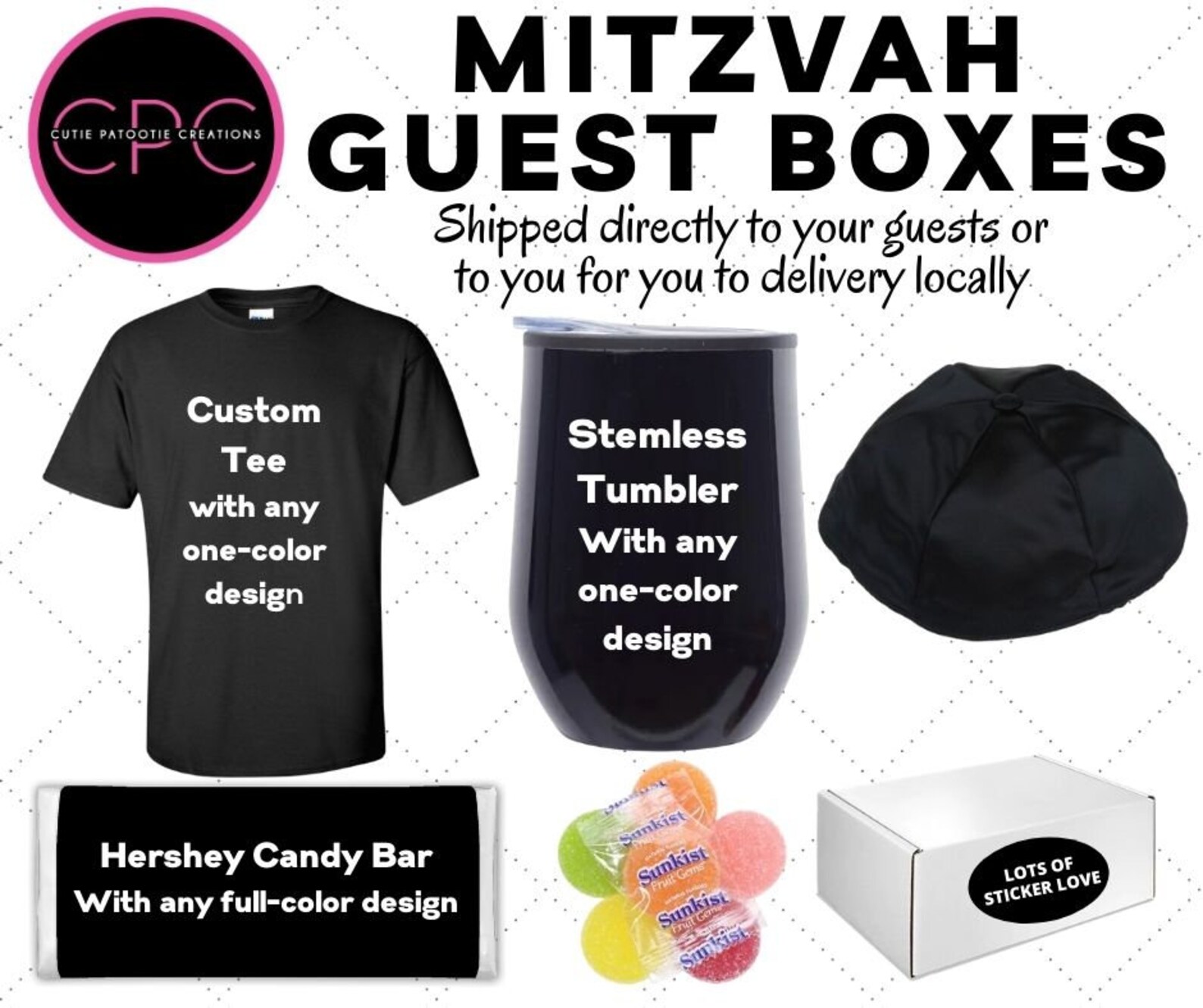 Bar and Bat Mitzvah Guest Boxes Virtual Zoom Mitzvah Service - Etsy
