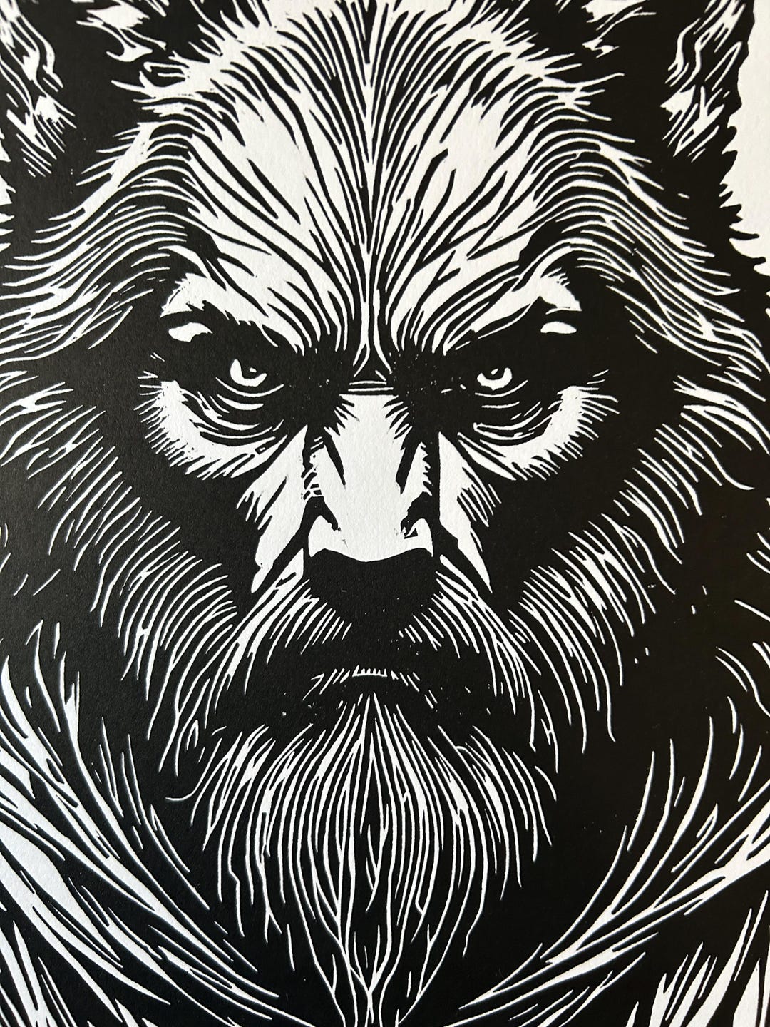 Wolfgang | Original Handmade Linocut Print | Limited Edition | Gothic ...