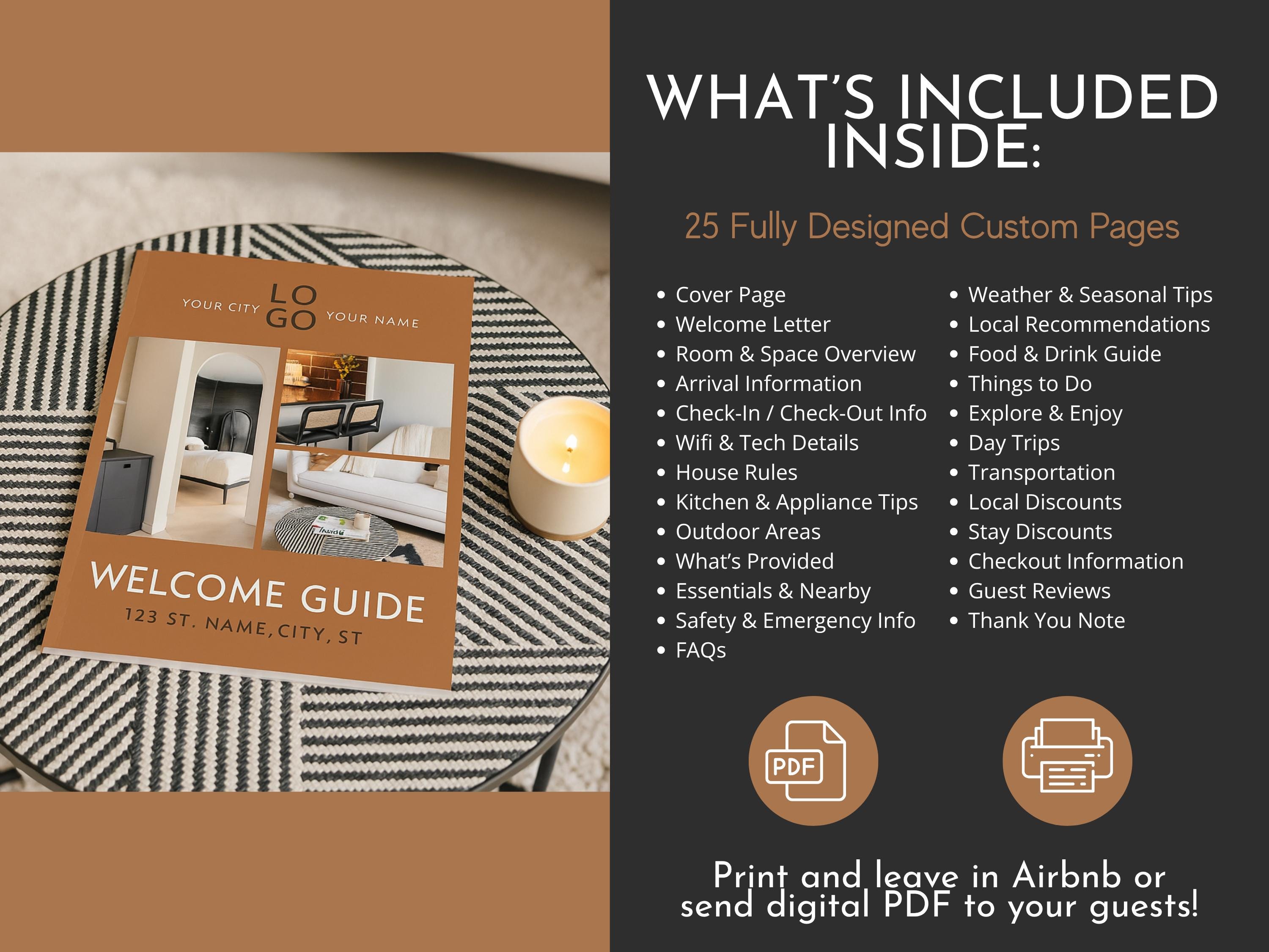 City Condo Airbnb Welcome Book Template: Editable Canva Guide (PDF ...