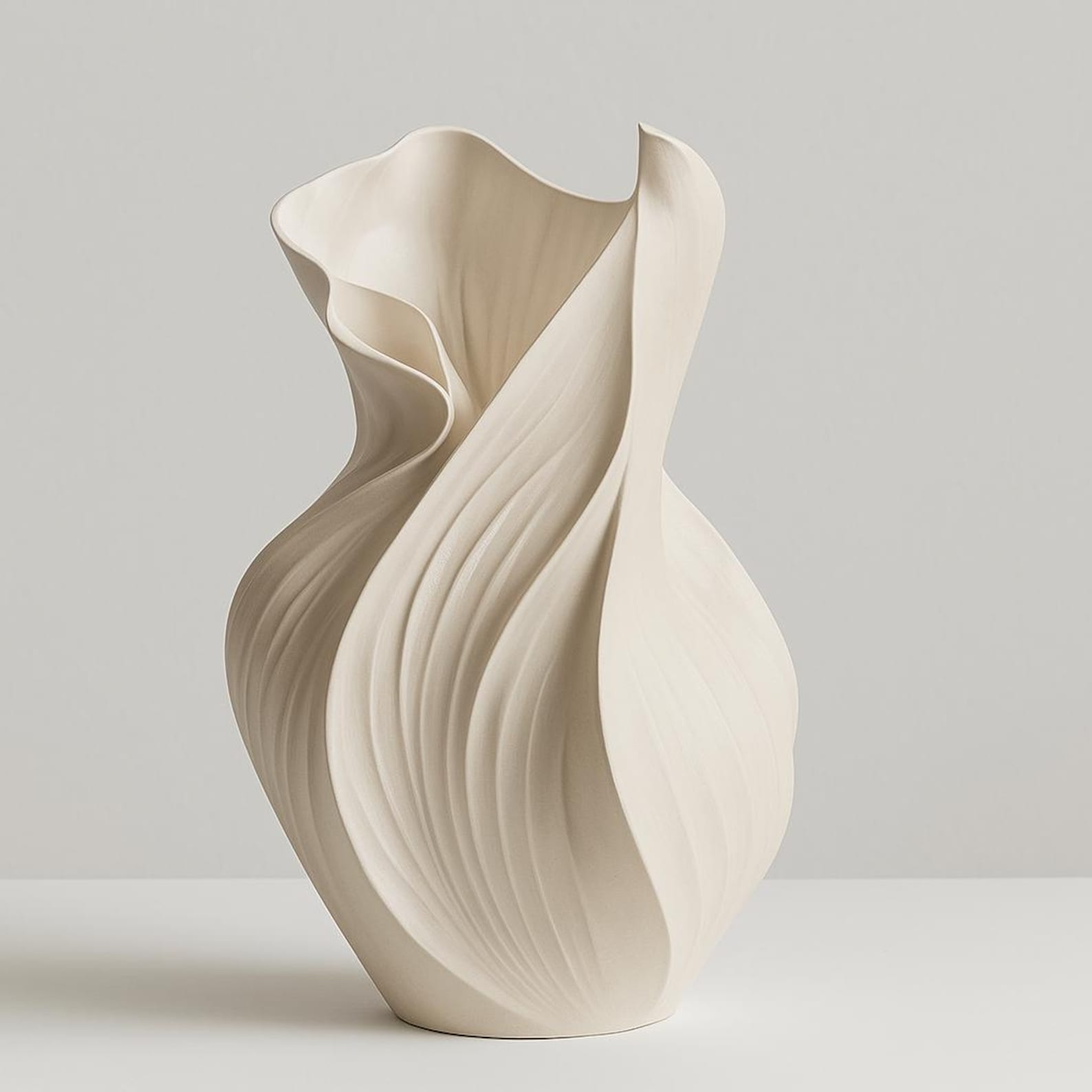 Handmade Nordic Abstract Ceramic Vase, Real Dried Flower, Living Room ...