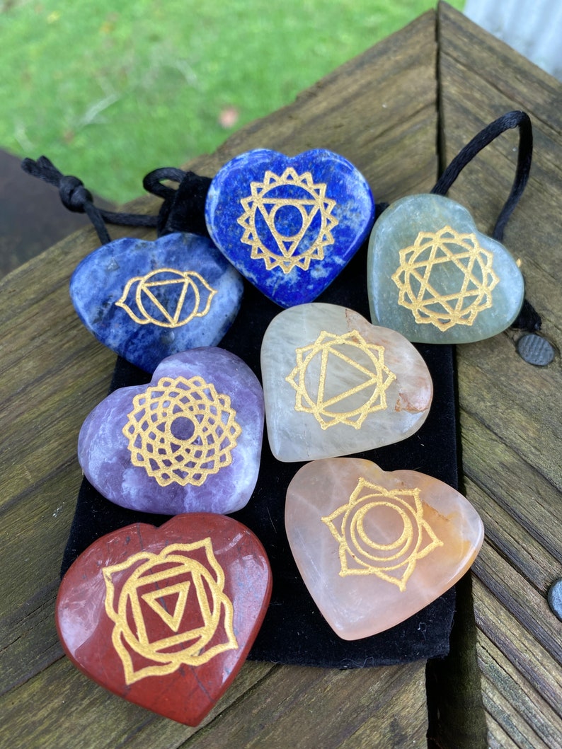 Crystal Heart Chakra Set Balance & Align Your Chakras | Etsy